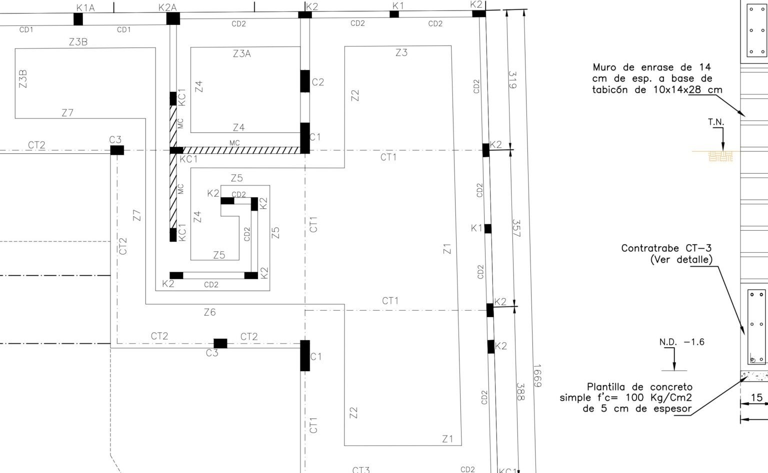 Los planos estructurales en los proyectos de Casa Habitación - Santiago ...